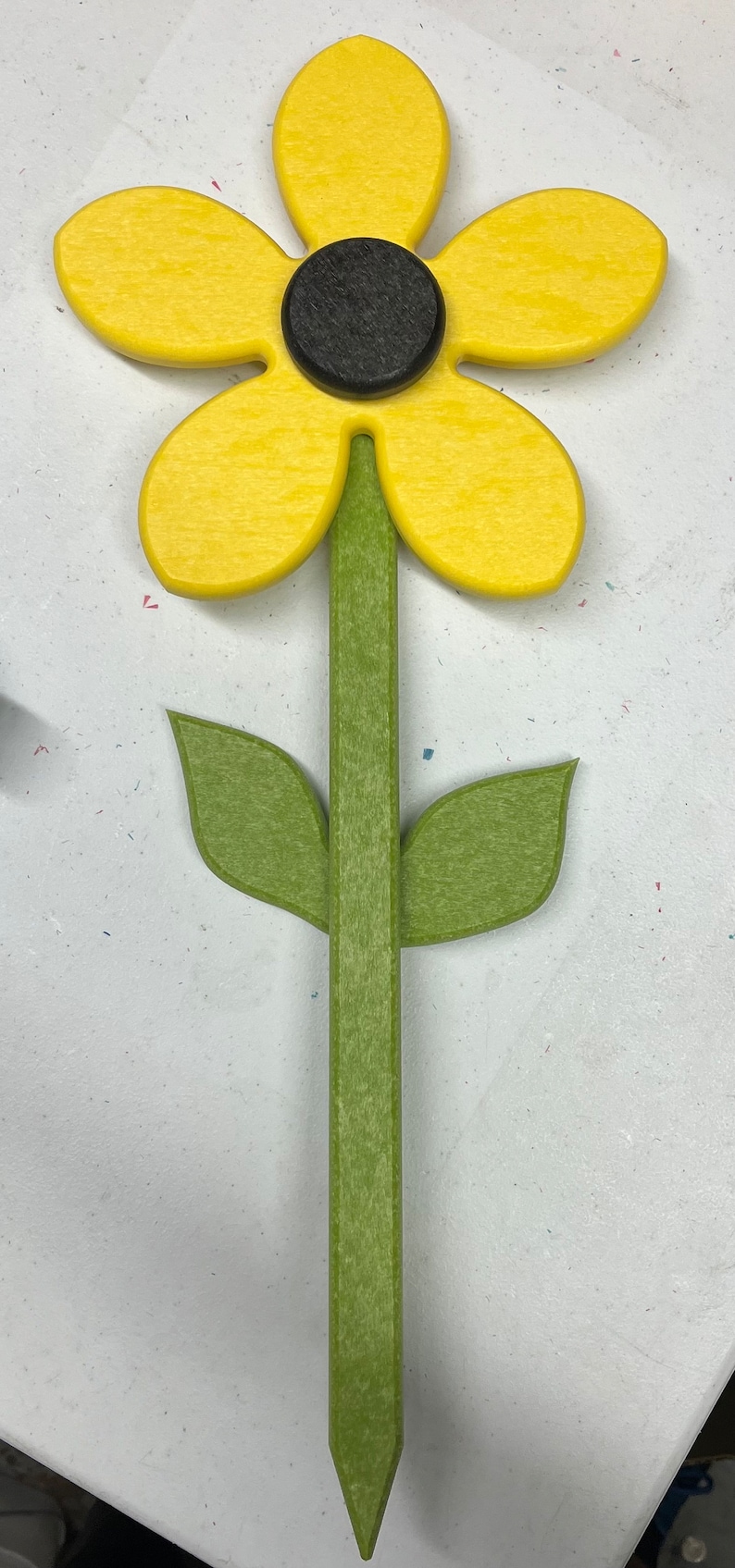 2 Daisy Poly Garden Stake Flowers - Etsy