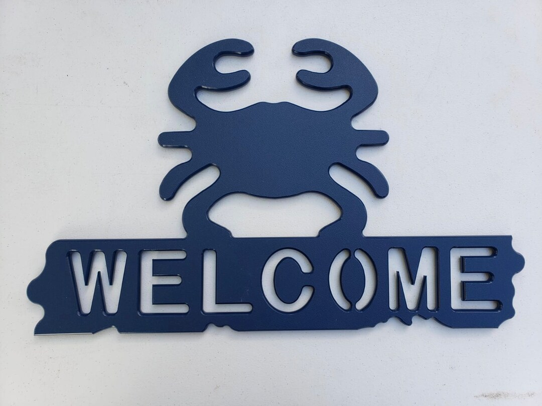Crab Welcome Sign - Etsy