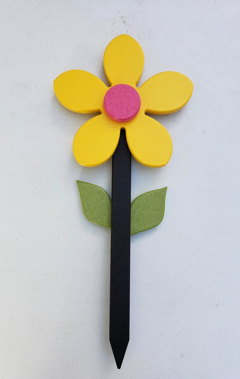 Daisy Poly Garden Stake Flower - Etsy