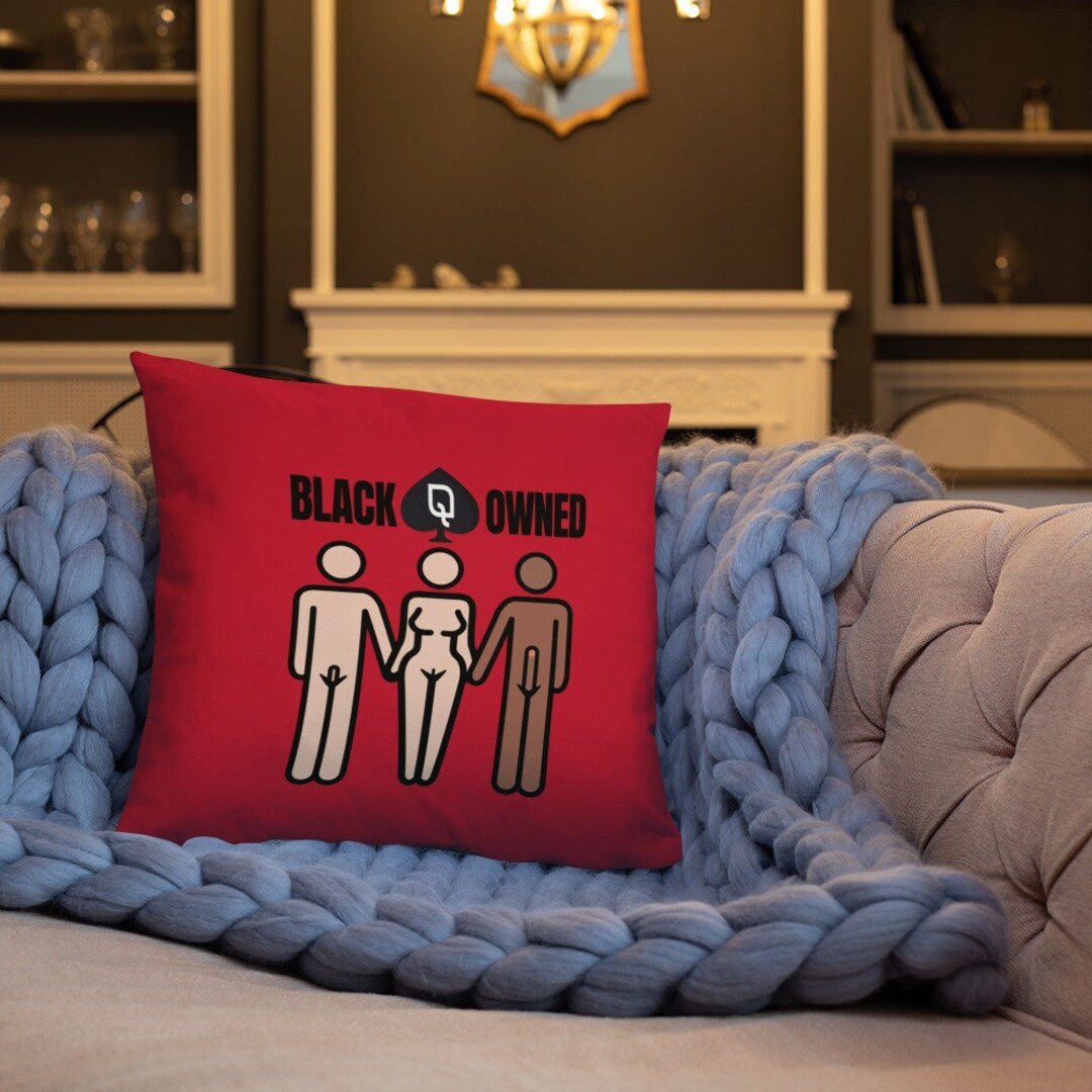 Black Owned Queen Of Spades Cuckold Pillow Etsy