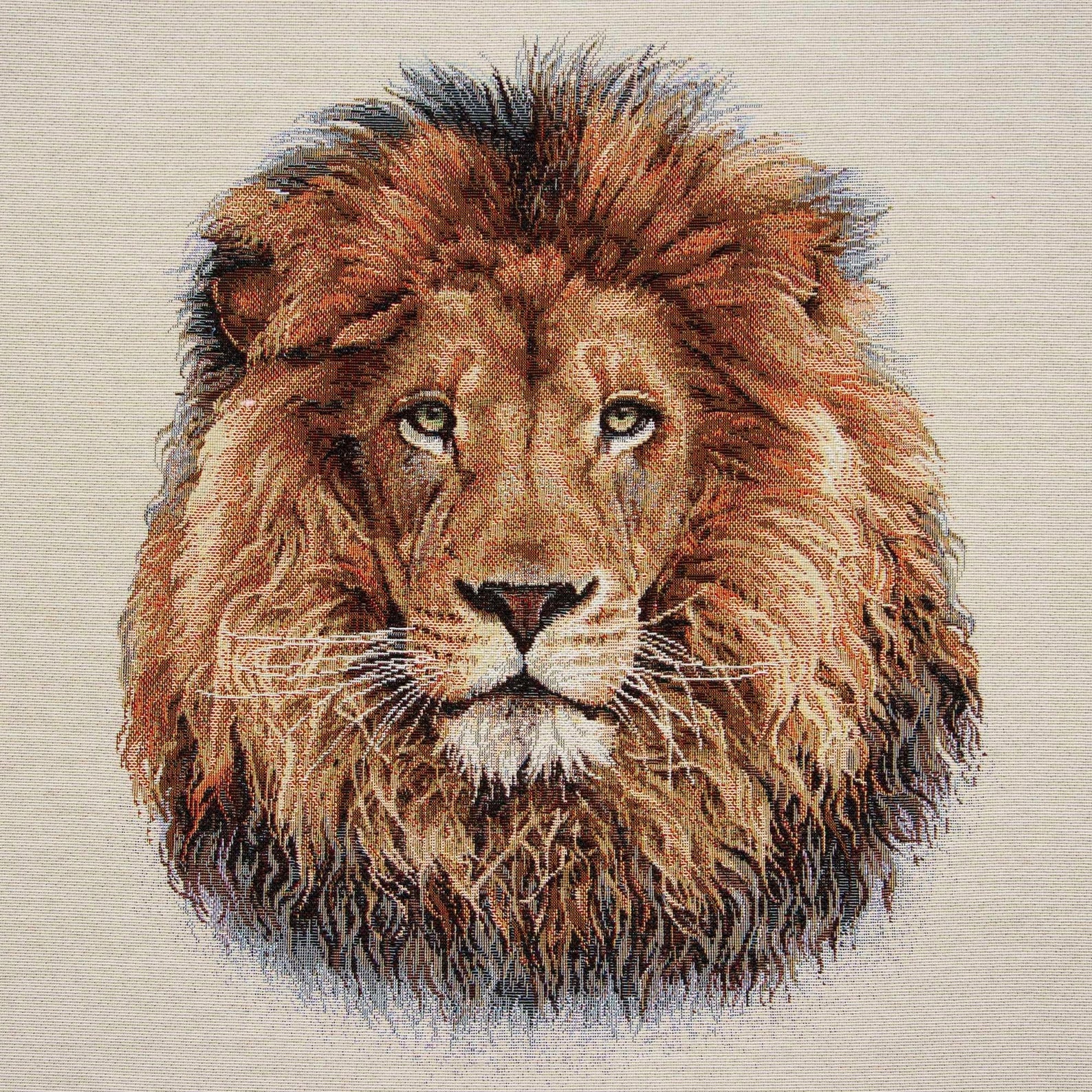 Tapestry Panel Lion Pillow Panel Chair Seat Cover Tote | Etsy