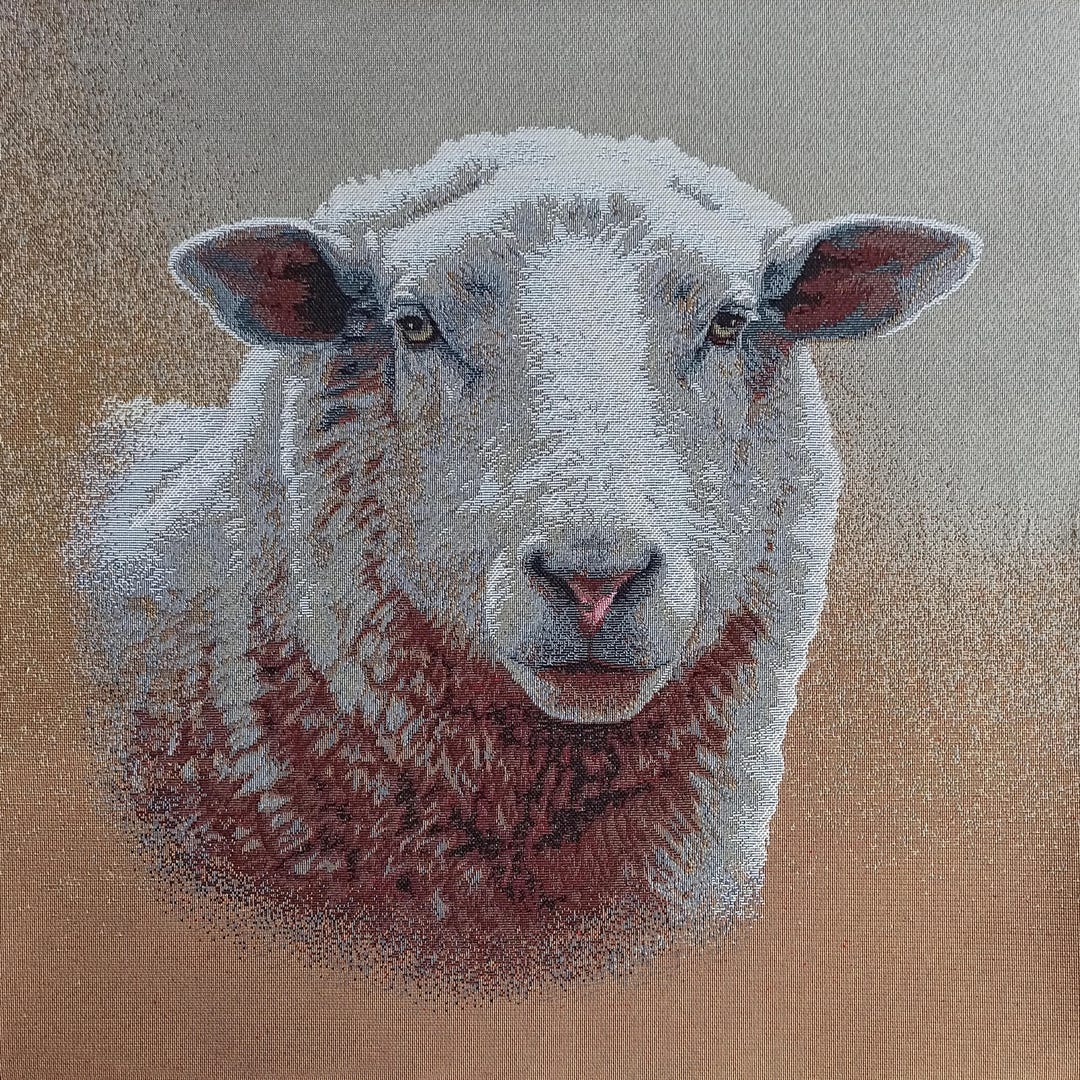 Tapestry Panel, Sheep, Pillow Panel, Chair Seat Cover, Tote Bag ...