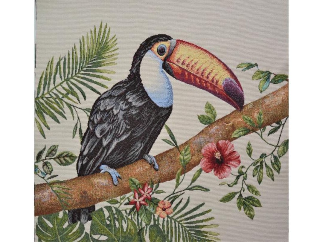 Tapestry Panel, Toucan, Pillow Panel, Chair Seat Cover, Tote Bag ...