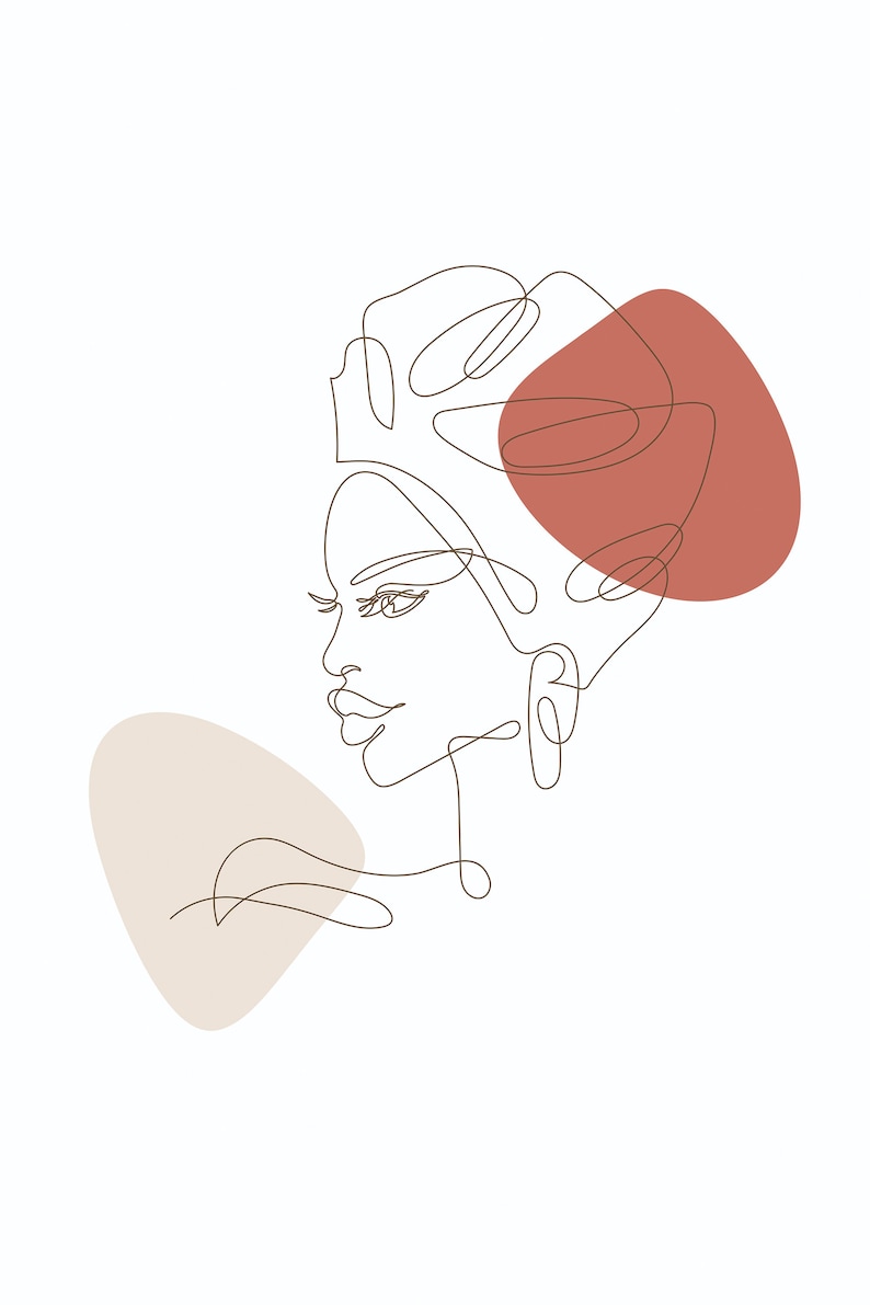 Abstract Female Line Art Print | Minimalist Woman Face Poster | Modern ...
