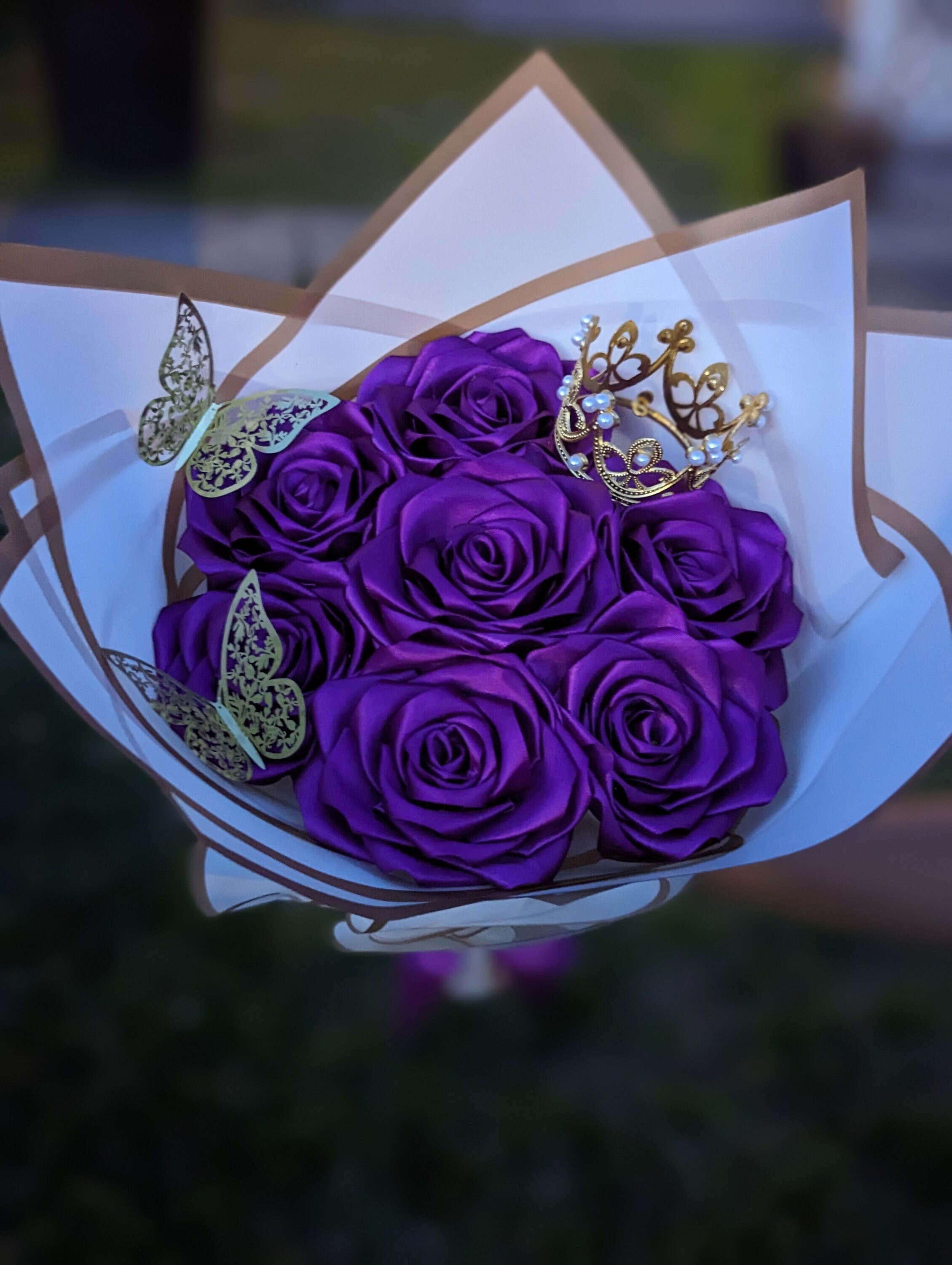 Eternal Roses Bouquet[ribbon Roses] - Etsy