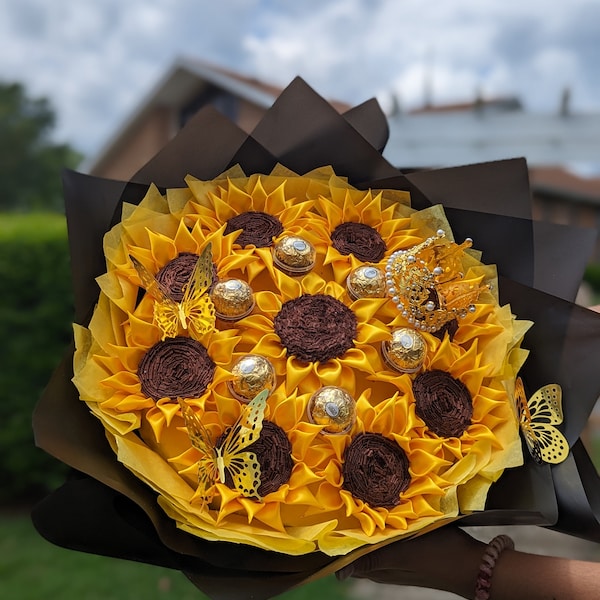 Ribbon Rose Bouquet - Etsy