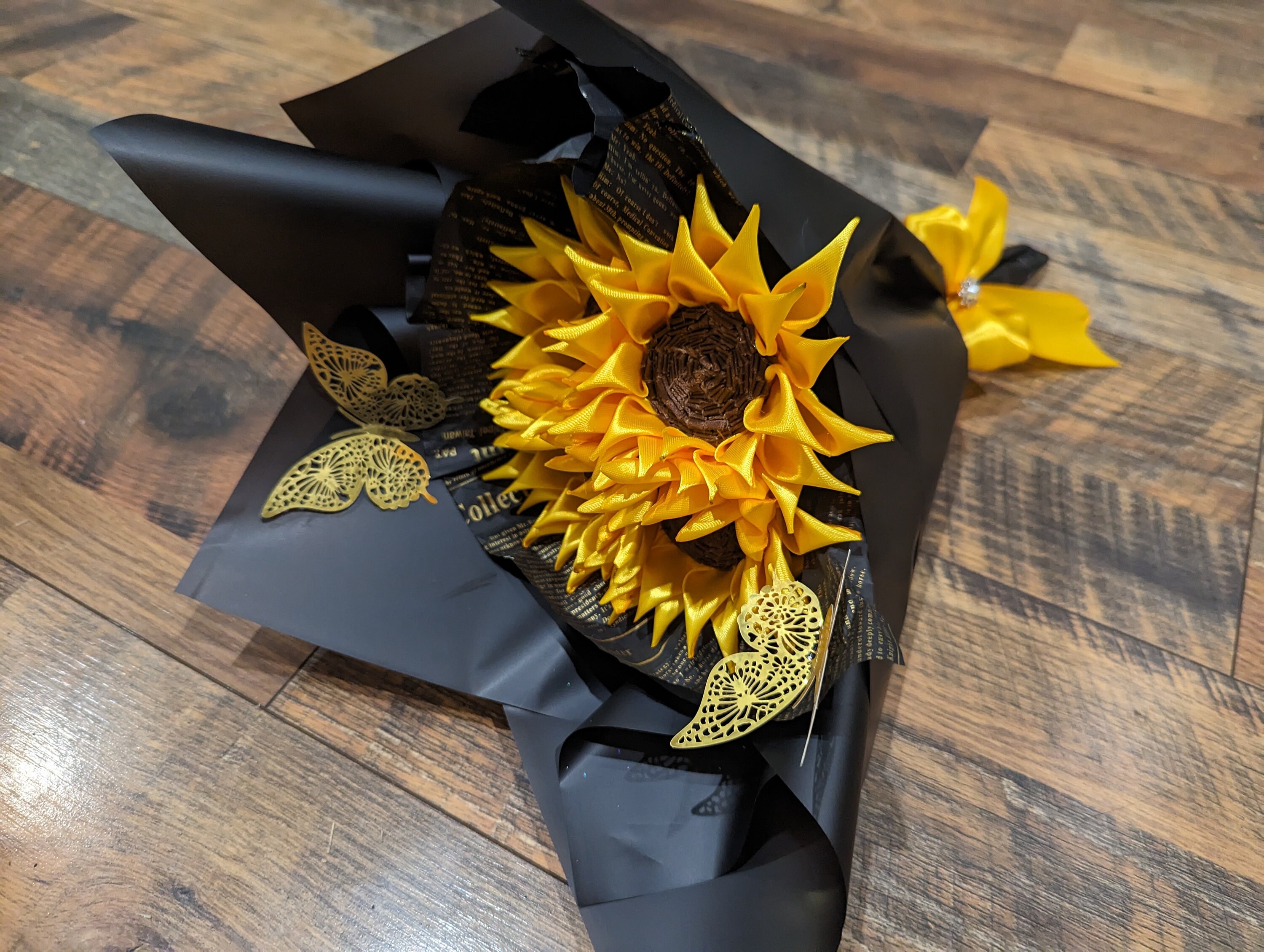 Sunflower Bouquet(ribbon Forever Flower) - Etsy