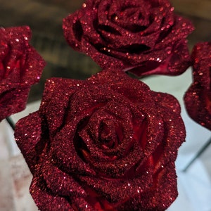 Eternal Glitter Roses Bouquet - Etsy