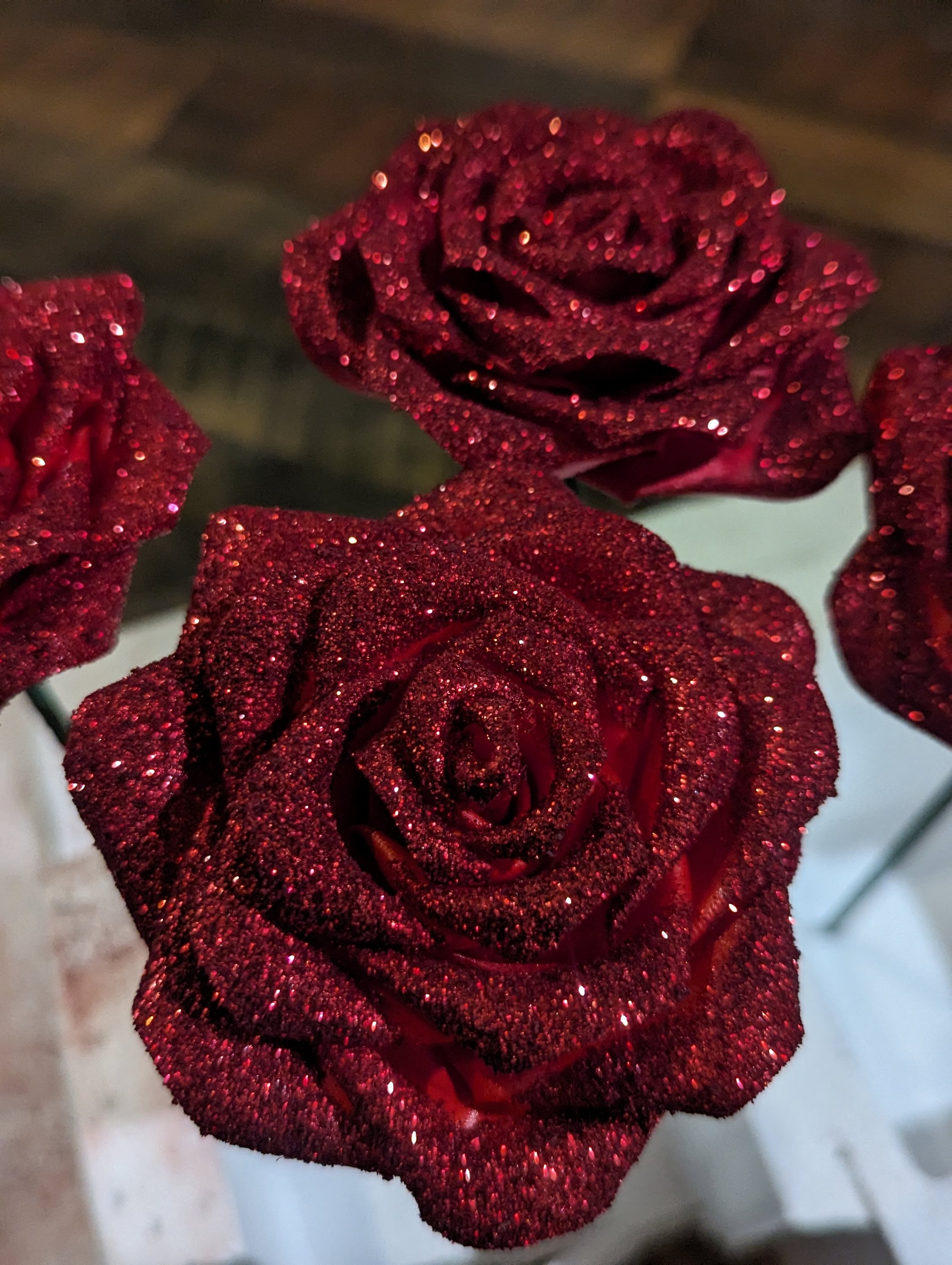 Eternal Glitter Roses Bouquet - Etsy