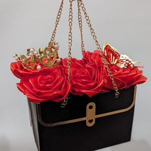 Beautiful Mini Purse With Eternal Roses[ribbon Roses] - Etsy