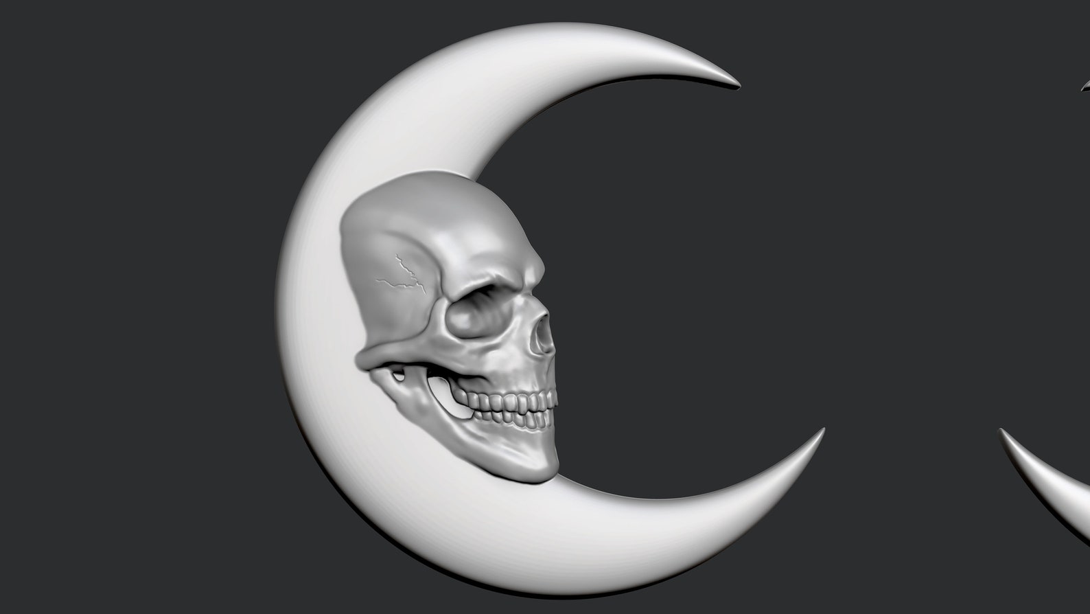 STL Models for 3D Printing and CNC Moon Girl and Skull - Etsy Australia