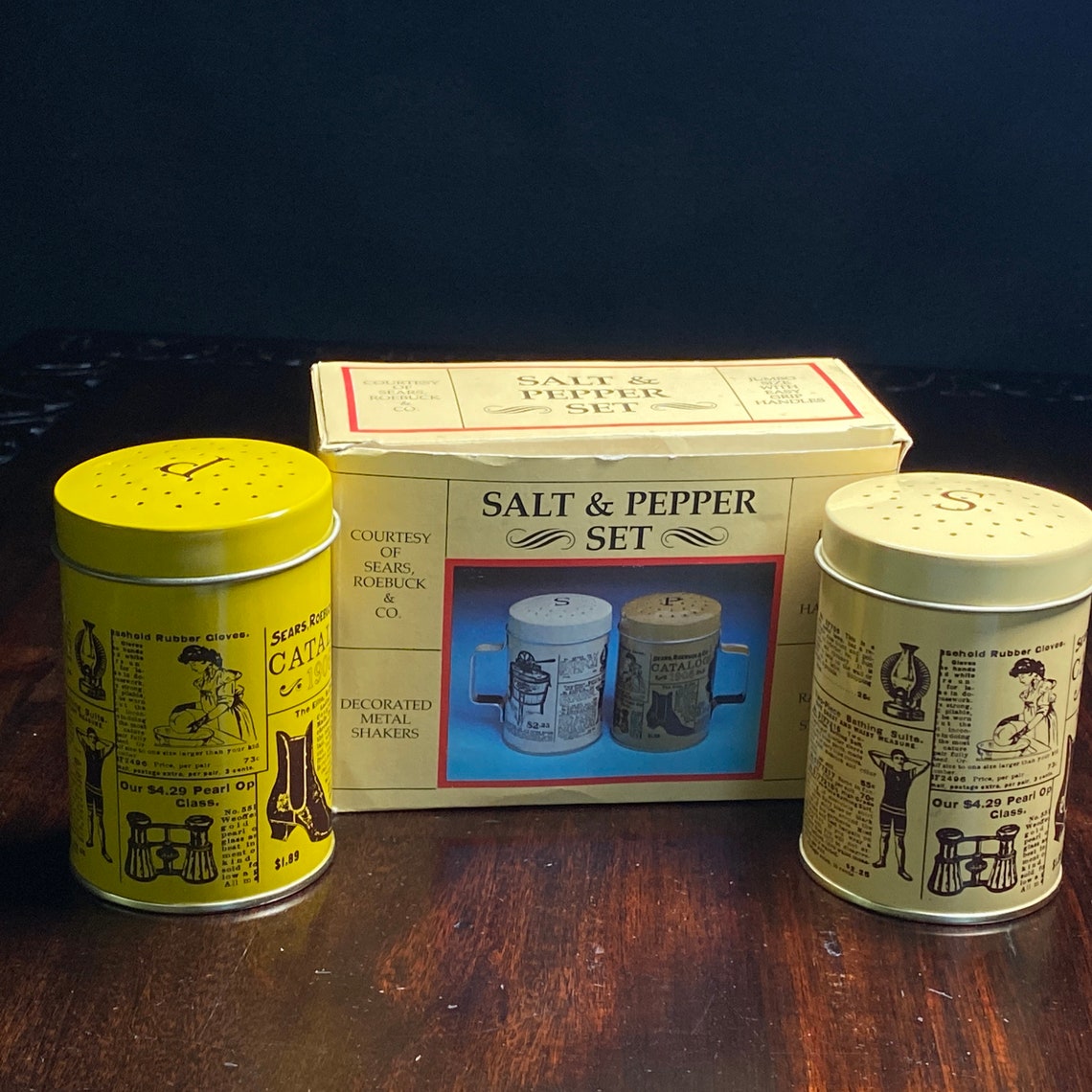 Vintage Sears Salt & Pepper Shaker In Original Box | Etsy