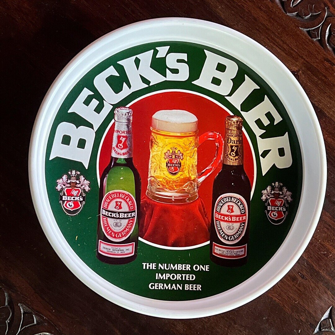 Beck's Bier Metal Serving Tray 13 German Beer Tray - Etsy