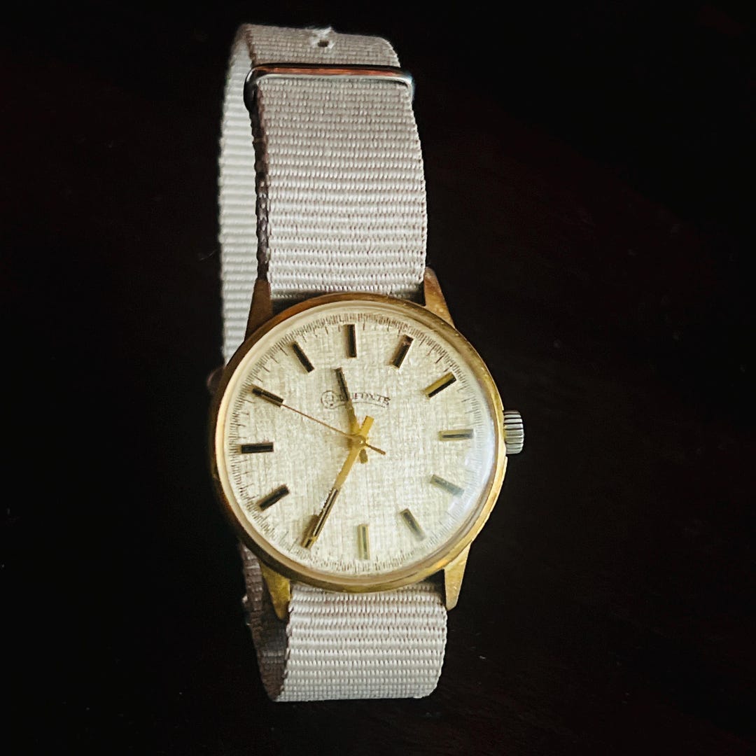 Vintage Dufonte by Lucien Piccard Gold Face Automatic Watch - Etsy