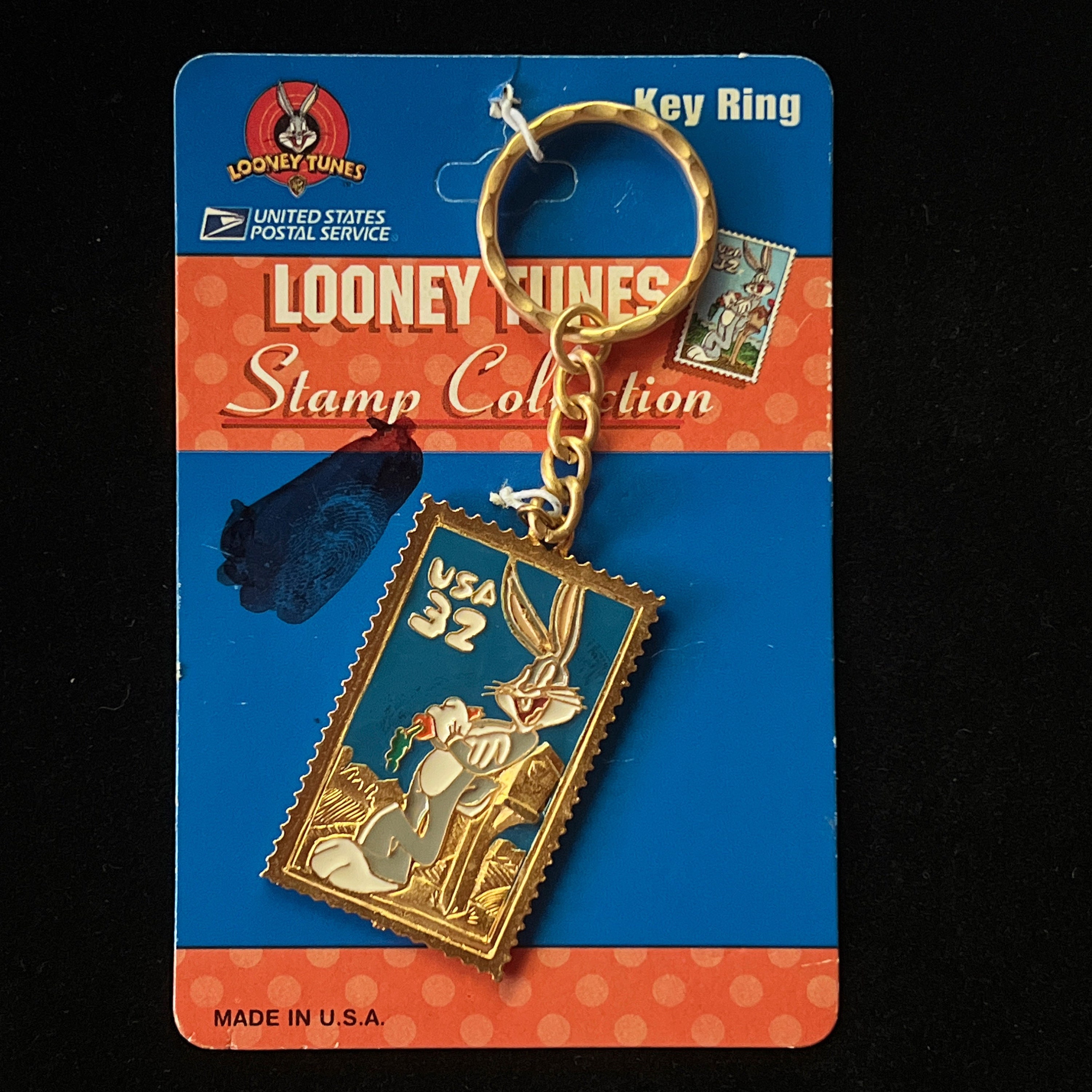 Vintage Bugs Bunny Looney Toons USPS Keychain 32 Cent Stamp - Etsy