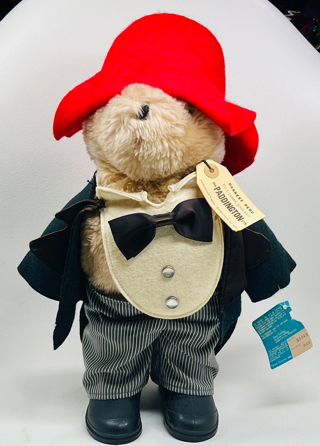 Vintage With Tags Paddington Bear Stuffed Plush Eden Toys Tuxedo 15 - Etsy