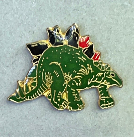 Vintage Dinosaur Enamel Pin - Gem