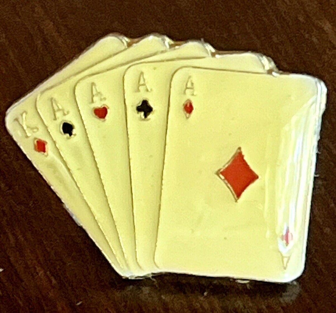 Vintage Four Aces and A King Pin 1980s - Etsy