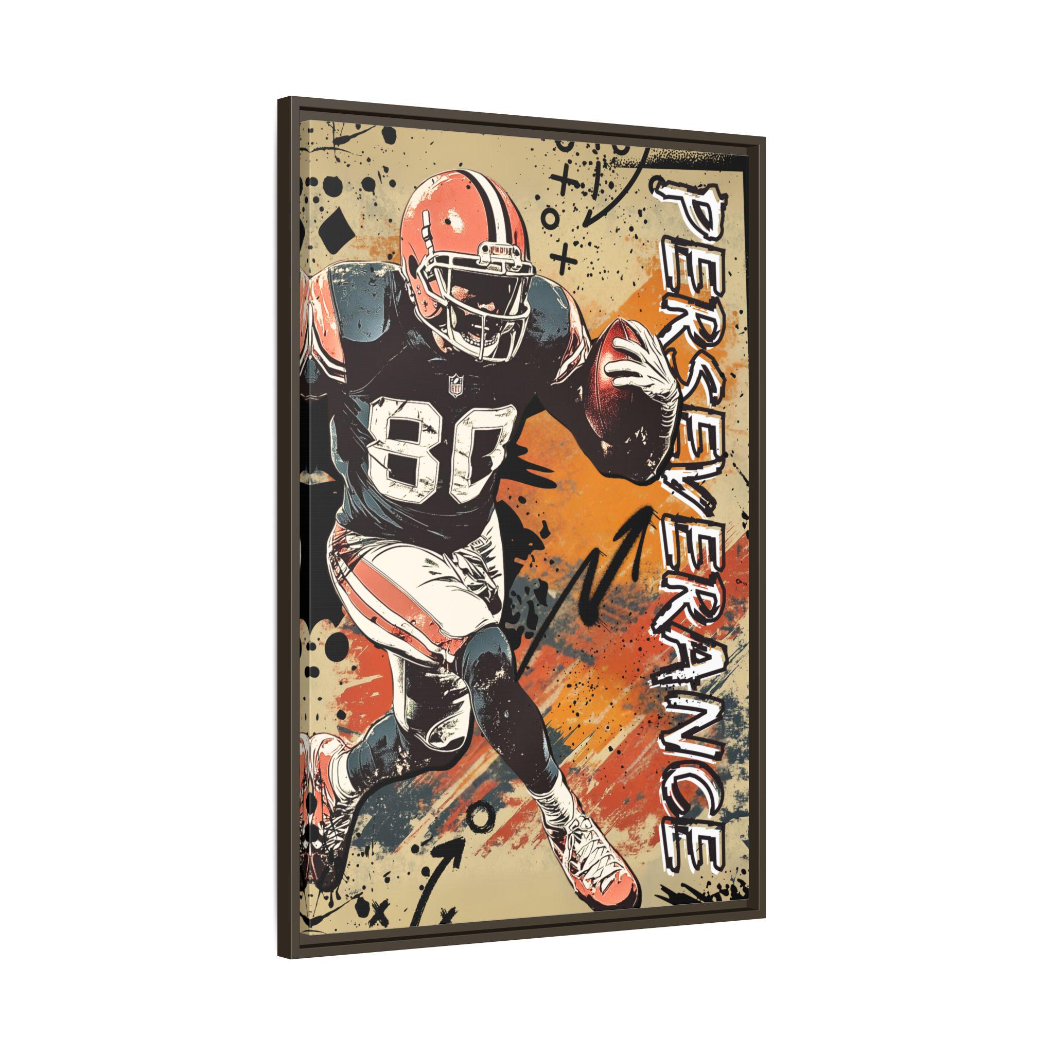 Football Pop Art Canvas: Perseverance, Modern Sports Wall Decor - Etsy