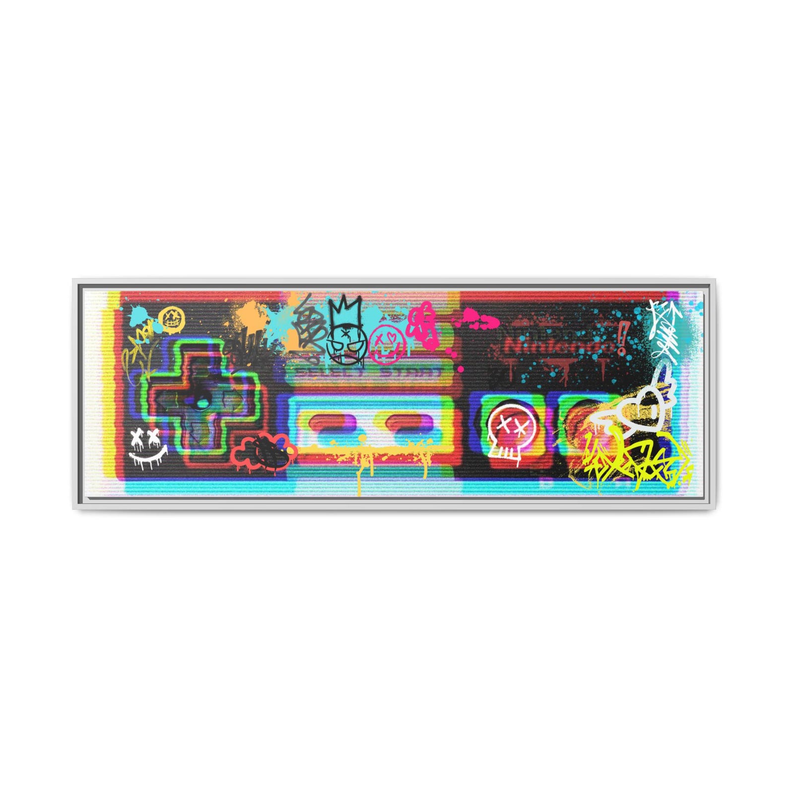 Retro Game Controller Pop Art Canvas: Nostalgic Gamer Room Decor - Etsy