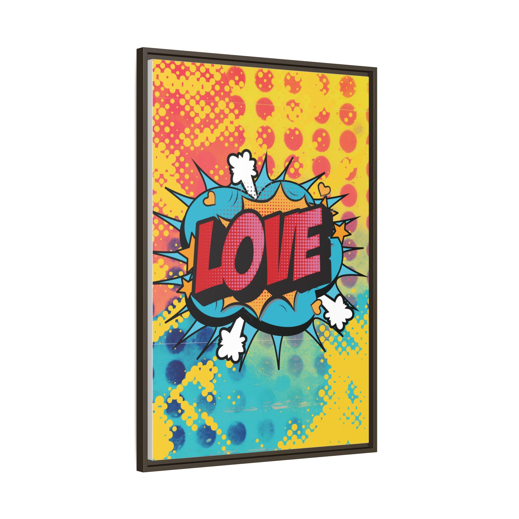 Pop Art LOVE Print: Vibrant Comic Style Typography, Colorful Wall Decor ...