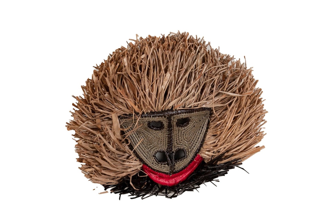 Snub Nosed Monkey Mask, Embera Tribal Wall Art, Handwoven Natural Fiber ...