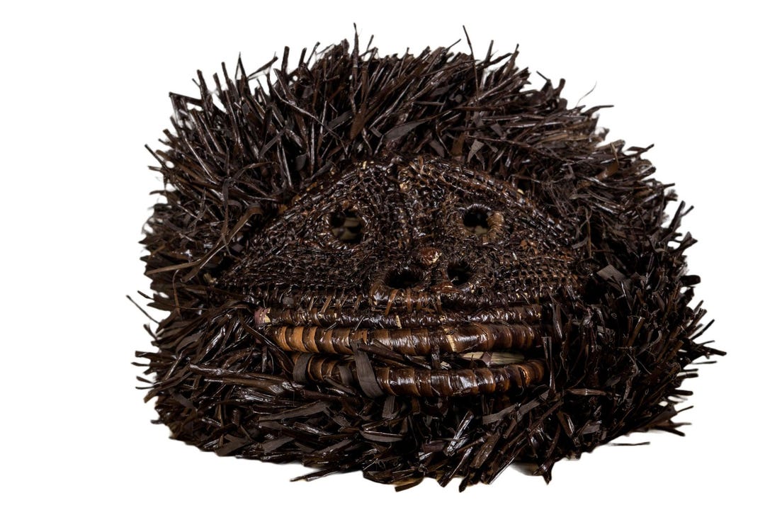 Howler Monkey Mask, Embera Tribal Wall Art, Handwoven Natural Fiber ...