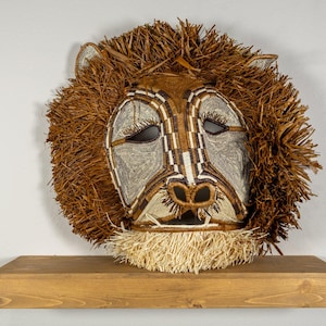 Mufasa African Lion Mask Tribal Mask, Animal Mask Wall Decor, Wall ...