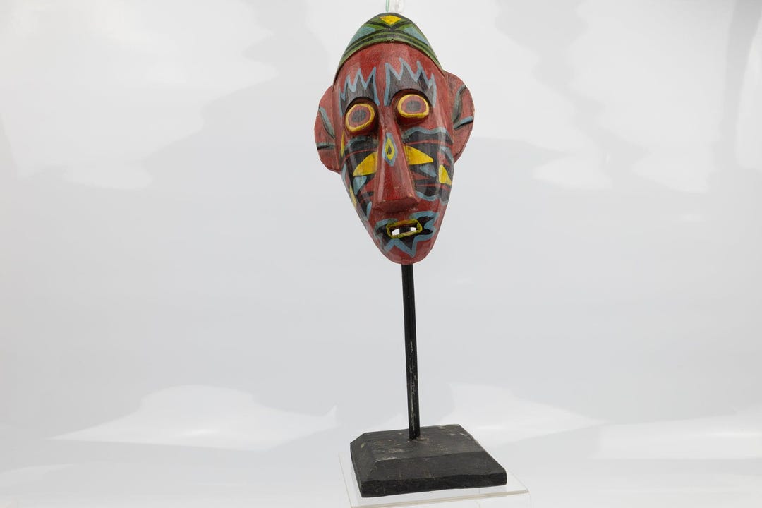 Small African Mask, African Tribal Mask, Wooden Mask, African Wall Art ...