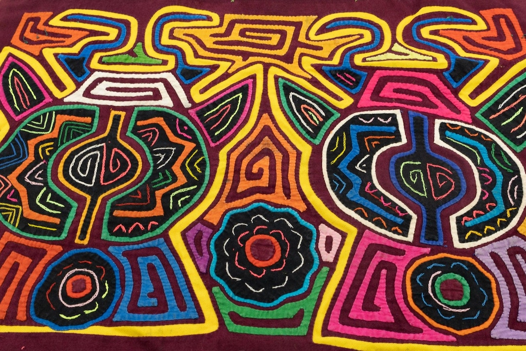 Hand Stitch Puppy Dog Mola Panama Textile - Etsy