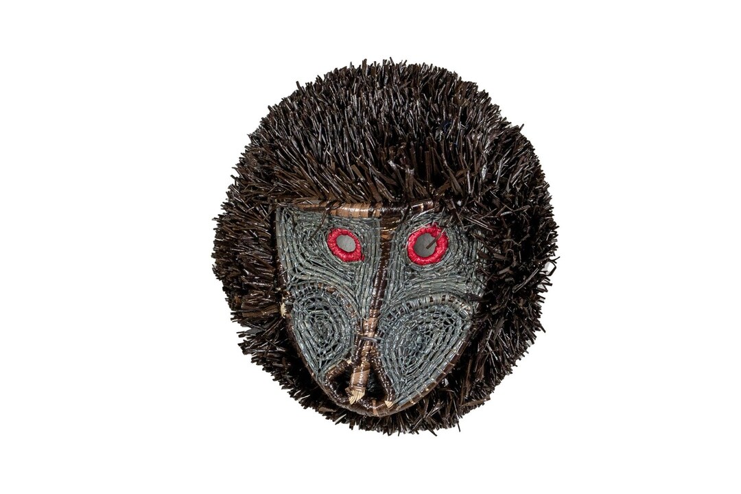 Red Eye Baboon Monkey Mask, Embera Tribal Wall Art, Handwoven Natural ...