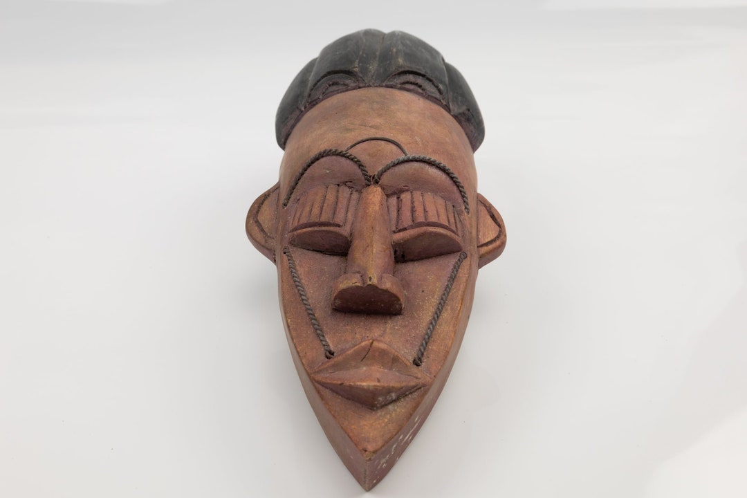Small African Mask, African Tribal Mask, Wooden Mask, African Wall Art ...