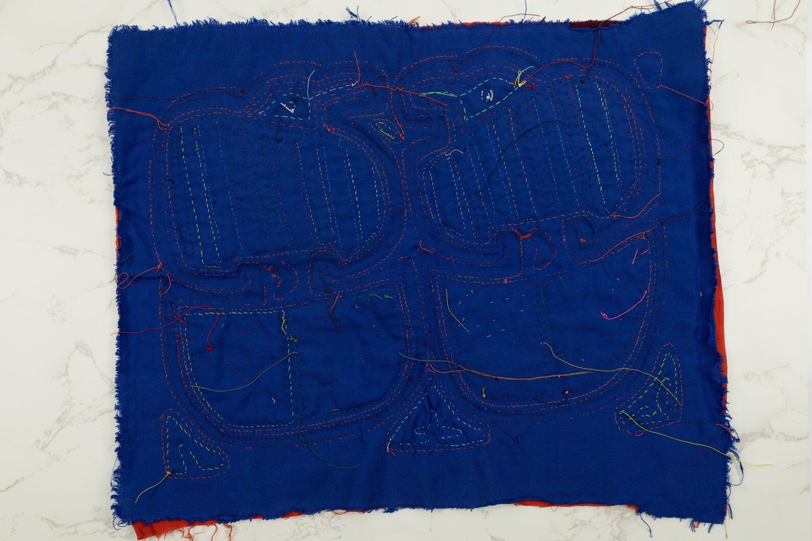 Panama Mola Rainbow Aracari Pair Handmade Guna Textile Art Orange Bird ...