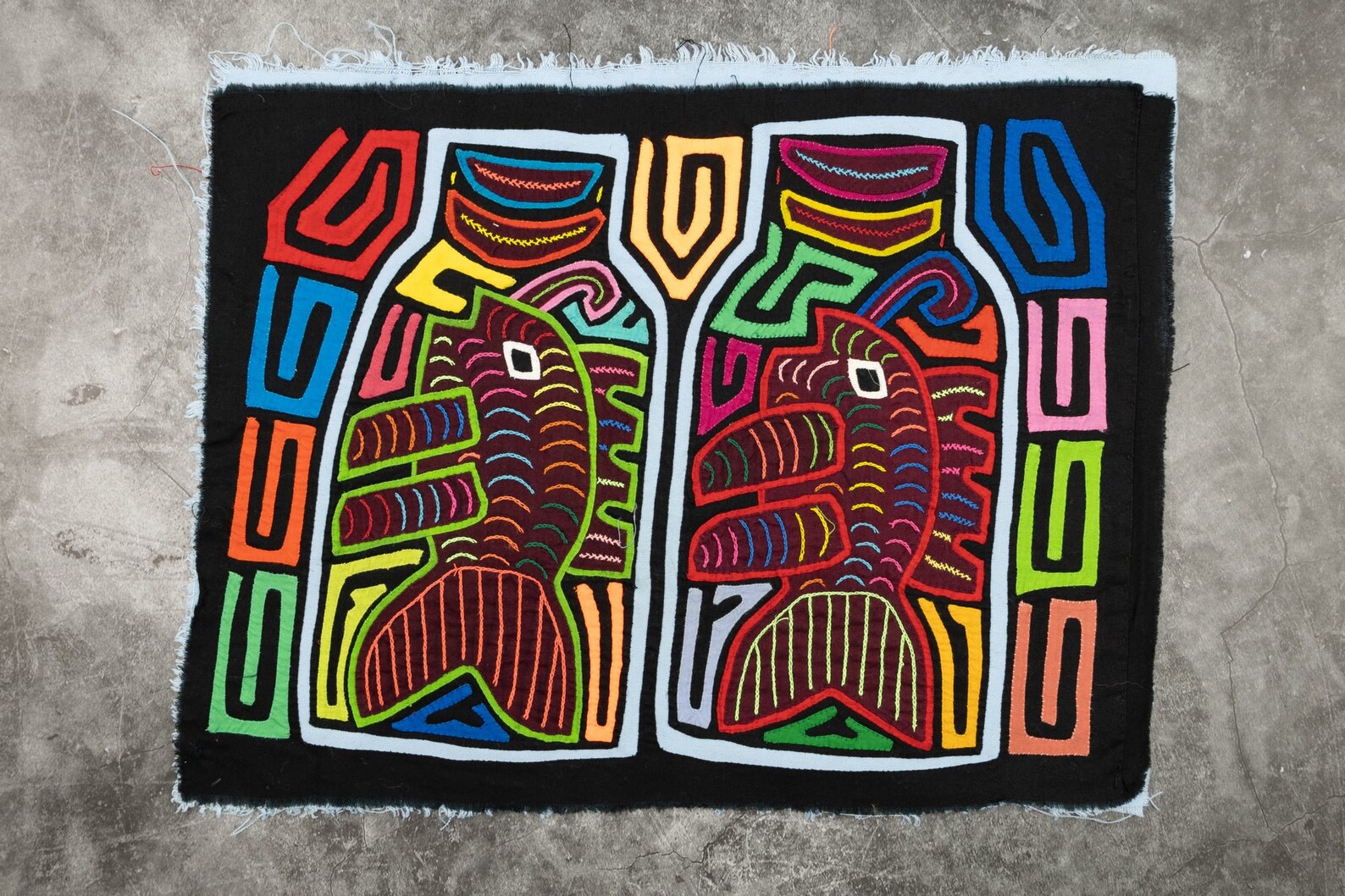 Fish Aquarium Mola Guna Mola Art Kuna Wall Decor Handmade - Etsy