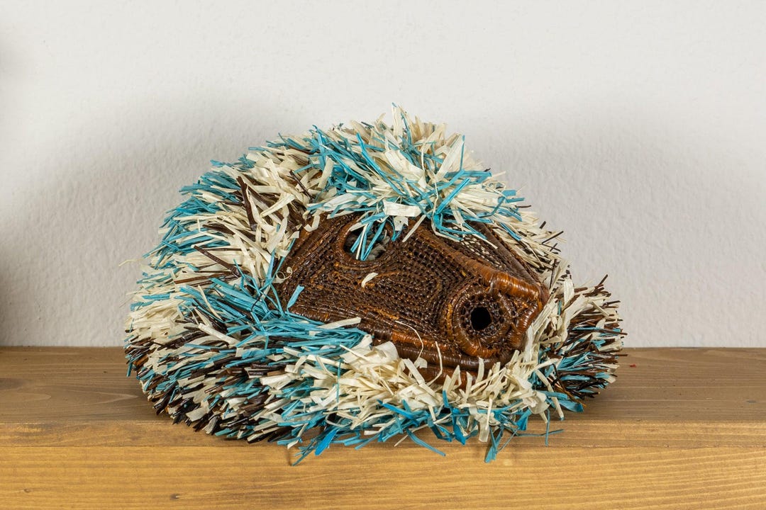 Brown-mantled Tamarin Mask Tribal Mask, Animal Mask Wall Decor, Wall ...