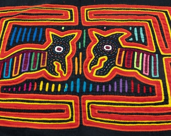 184. EXCELLENT DOG MOLA Handmade Textile Art San Blas Panama 184 - Etsy