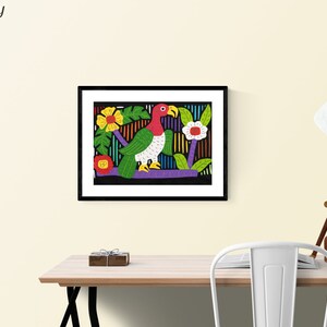 Redhead Grub Grabber Bird Mola Nature Tapestry, Unframed Textile ...