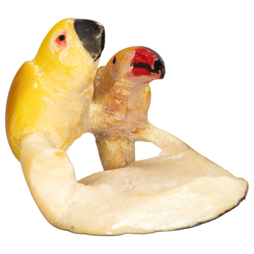 Vintage Two Bird Tagua Nut Carving Hand-carved Tagua Nut Animal ...