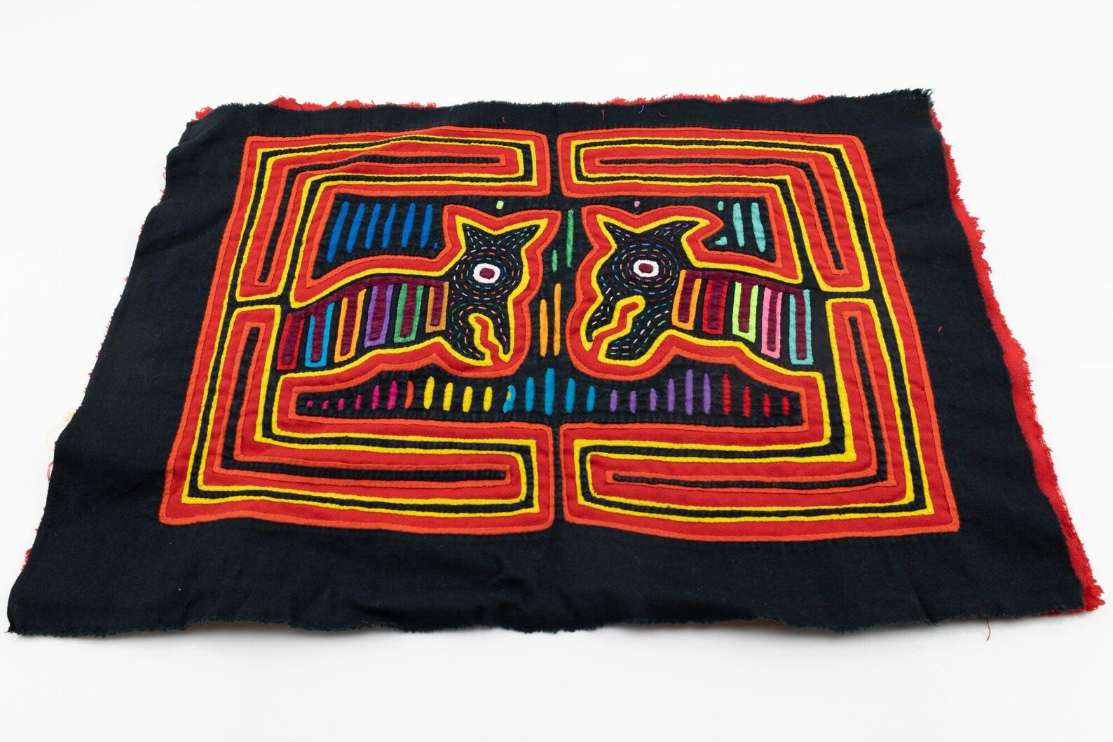 Hand Stitched Puppy Dog Panama Mola Textile - Etsy