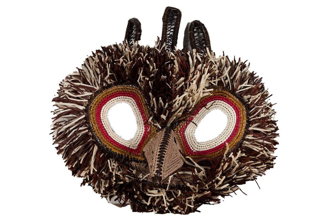 Whiskered Screech Owl Mask Tribal Mask, Animal Mask Wall Decor, Wall ...