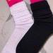 Hot Pink One Size Fit All Scrunchie Bedazzled Socks , Bling Socks ...