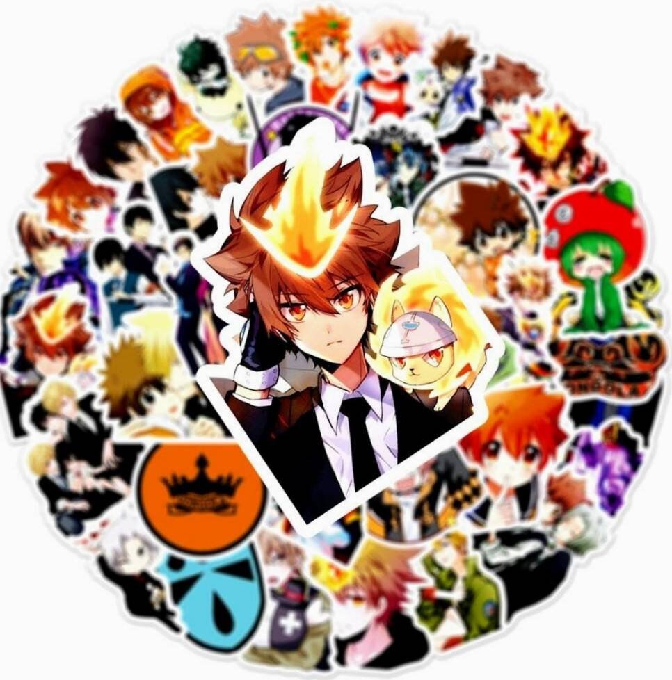 25pcs Anime Stickers Manga Stickers Cartoon Stickers Black | Etsy