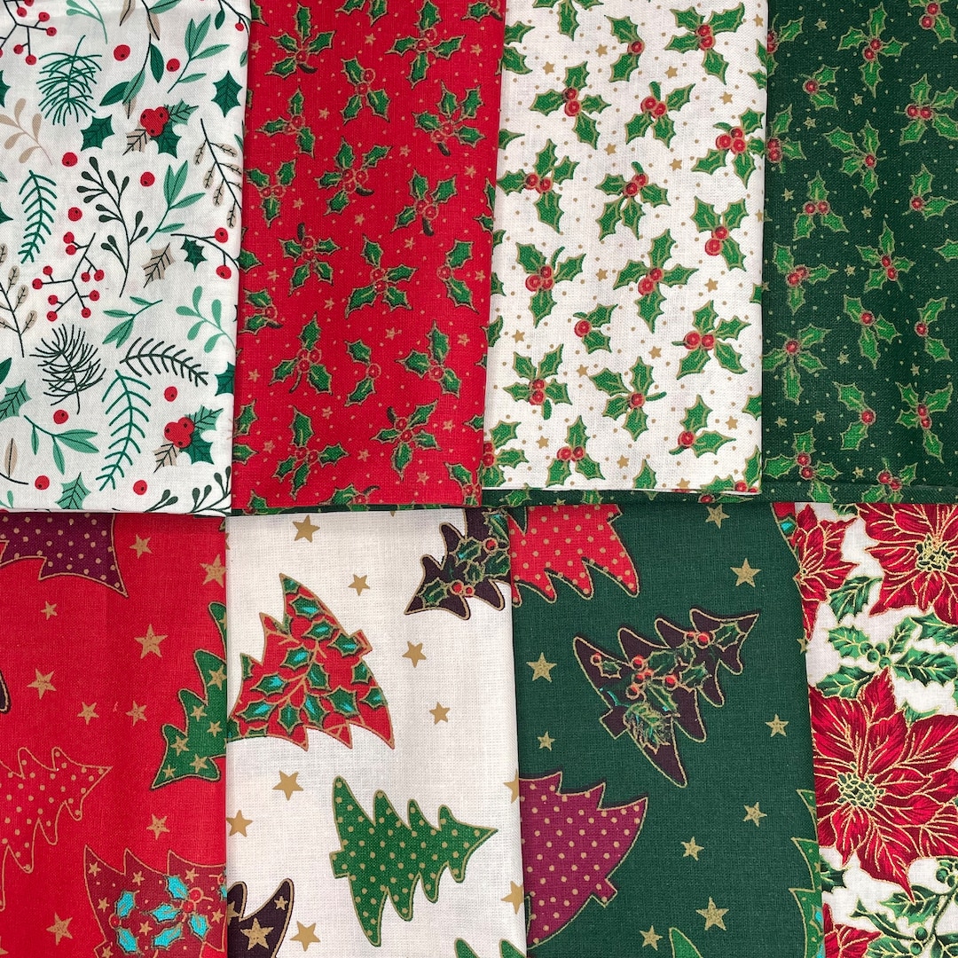 Sale Christmas Fat Quarter Bundles 100 Cotton Bundles Of 6 Or 12