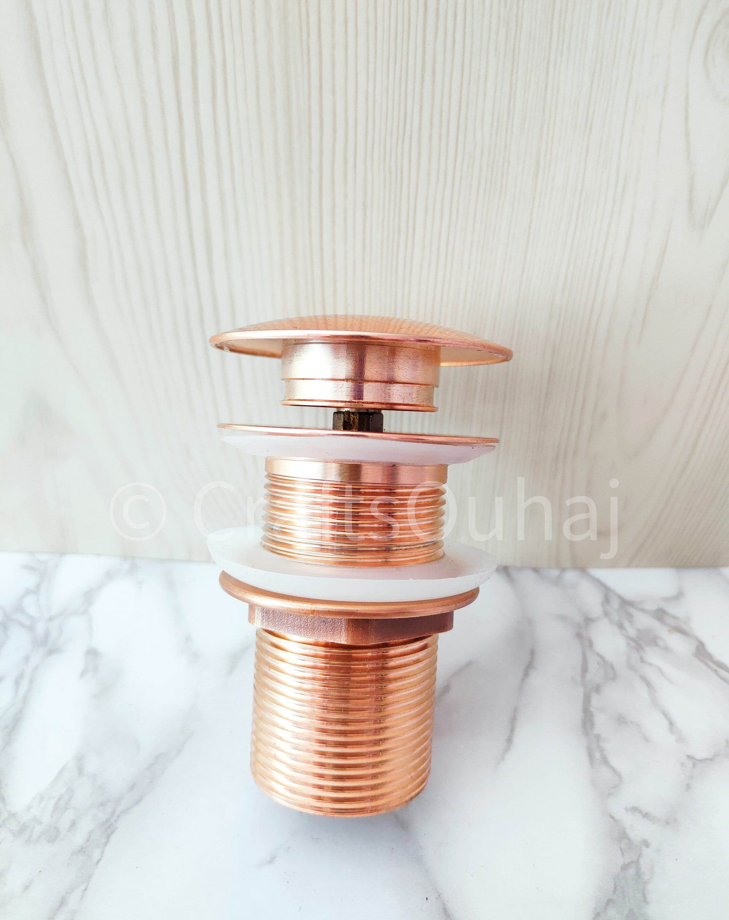 Unlacquered Copper Sink Drain, Solid Copper Drain, Pop up Drain - Etsy