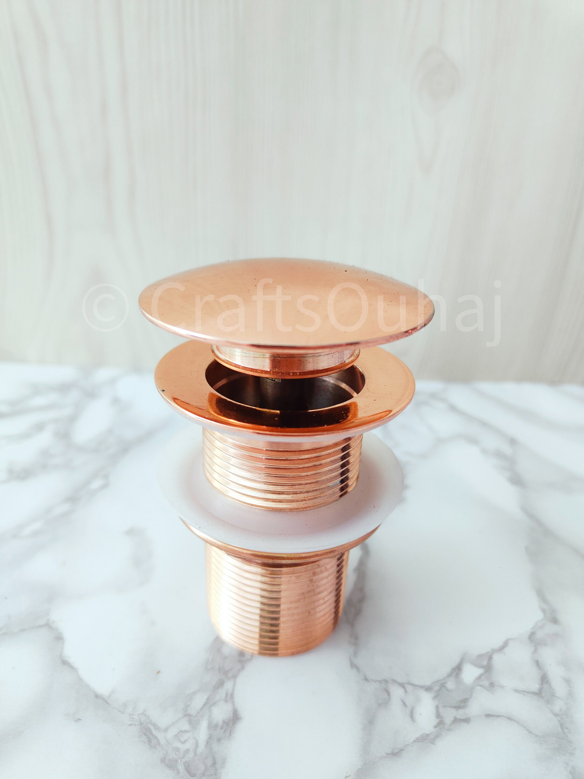 Unlacquered Copper Sink Drain, Solid Copper Drain, Pop up Drain - Etsy