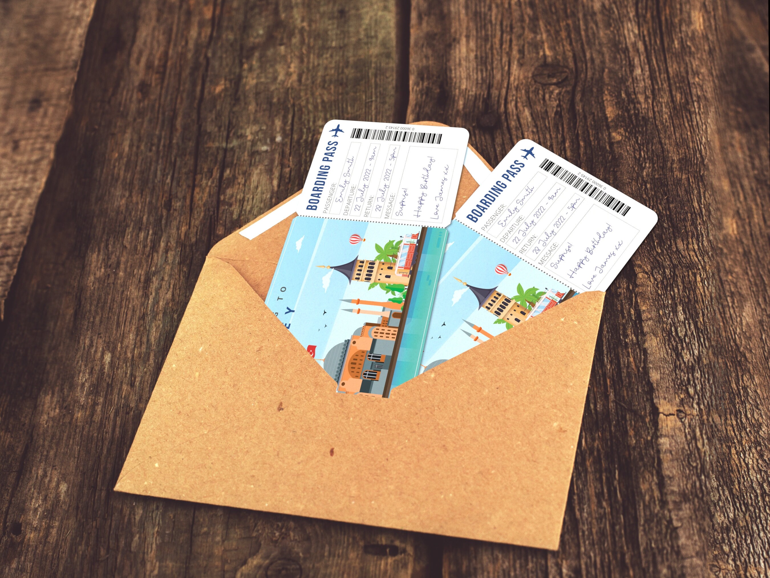 TURKEY Holiday Surprise Gift Ticket Printable Boarding Pass - Etsy UK