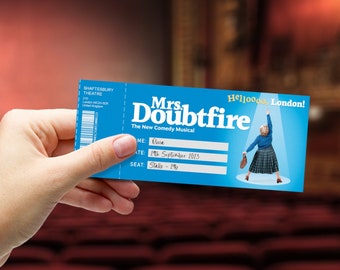 Mrs Doubtfire Broadway Surprise Ticket, Mrs Doubtfire the Musical ...