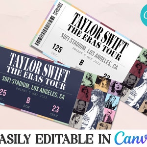 Printable Taylor Concert Ticket Surprise Taylor Era Tour - Etsy