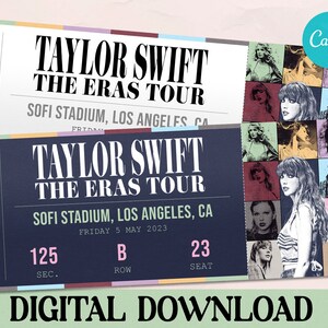 Printable Taylor Concert Ticket Surprise Taylor Era Tour - Etsy