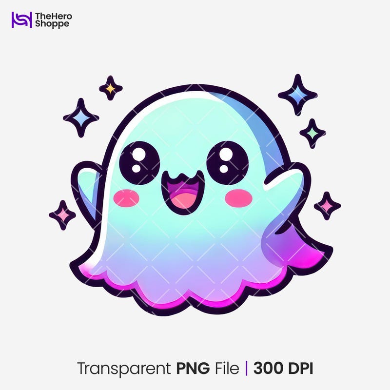 Cute Ghost Png - Etsy